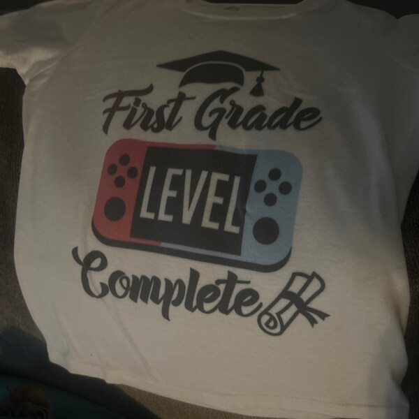 First Grade Level Complete Svg, 1st Grade Svg, Graduation Video Game ...