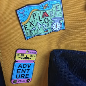 Enamel pin Yellow VSCO Backpack | Etsy