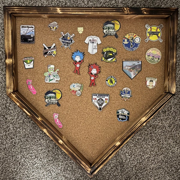 18” Baseball Homeplate Pin Display Case Holder - Etsy