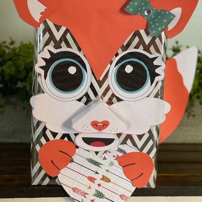 Fox Valentine Box Printable Decor Kit 3D Nose, Eye Options, 3D Bow ...