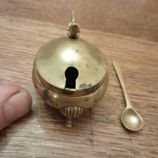 Antique Brass Devil, Diablo, Demon Satyr Pan Offering Dish, Card Pin ...