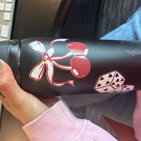CUSTOM Vinyl Cherry and Dice Sticker in Large and Mini! - Etsy