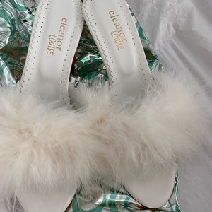 Feather Slippers Marabou Slippers Bridal Slippers Feather - Etsy