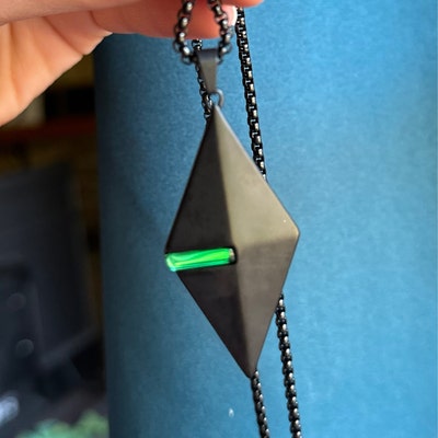 Men's Gold Necklace, Emerald Necklace, Gold Necklace for Men, Emerald ...