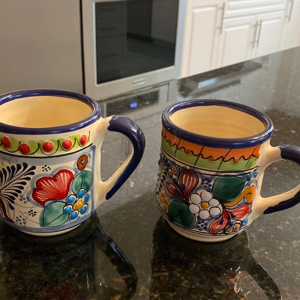 Talavera Pottery Coffee Mug Set 2 Pieces, Birthday Gift, Valentines ...
