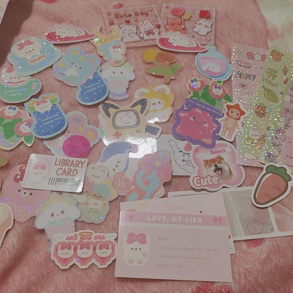 HOLOGRAPHIC Cute Brown Plushie Sticker Sheet, Cute Stationery Bundle ...