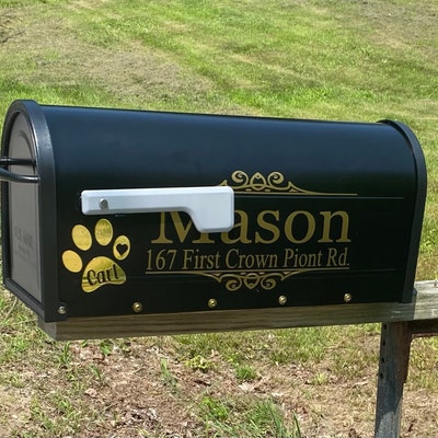 Custom Monogram Mailbox Vinyl Decal Custom Monogram Mailbox Vinyl Decal ...