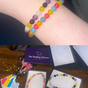 Transgender Pride Flag Beaded Gemstone Bracelet - Etsy