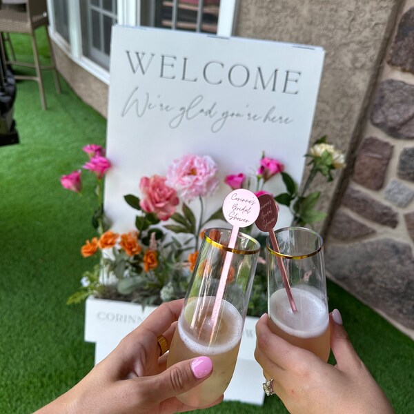 Personalized Acrylic Wedding Name Tags - Elegant Fall Wedding Decor ...