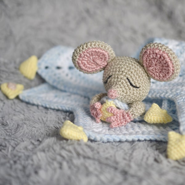 CROCHET PATTERN Max the Mouse Crochet Amigurumi Lovey Security Comfort ...