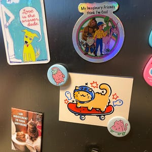 Mini Cats Magnet Pack / Refrigerator Magnets / Fridge Magnets / Locker ...