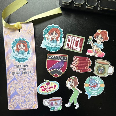 Nancy Drew 7 Keys Elka's Laptop Stickers Sticker Sheet Laptop Gaming ...