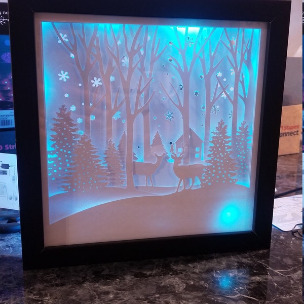 Merry Christmas [9x9 Inch] - Paper Cut Light Box Template SVG [ver 2 ...