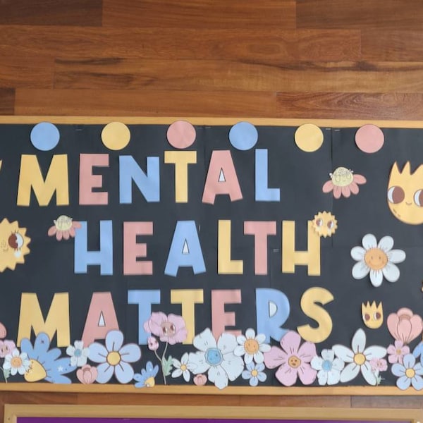 DIY Retro Mental Health Matters Bulletin Board, Mental Health Awareness ...