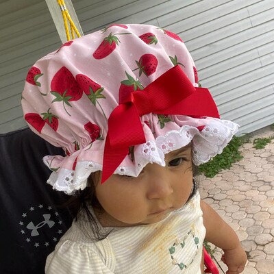 White Baby and Toddler Sun Bonnet Solid White or White Eyelet Nb, 3,6,9 ...