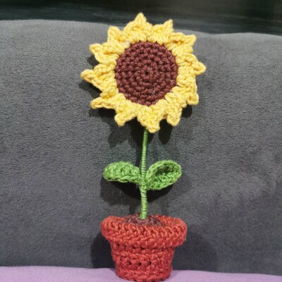 5in1 PDF File Mini Crochet Flower Pot, Crochet Flowers Pot Pattern ...