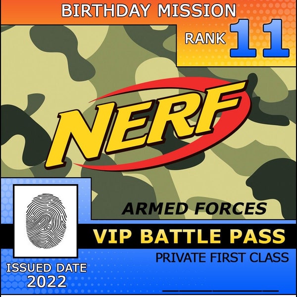 Printable Nerf Battle Sign - Nerf Decor | Nerf Battle Signs | Nerf ...