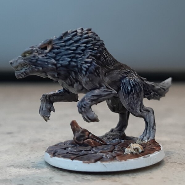 Four Stalking Wolves Miniature for D&D, Dungeons and Dragons ...