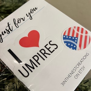 I Love Umpires Sticker, Catcher's Mask, Helmet Sticker, Umpire Sticker ...