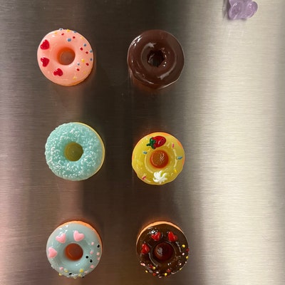 Donut Magnets / Pushpins 6 Donuts in 1 Set Food / Dessert / Snack ...