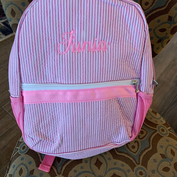 Personalized Baby Backpacks, Monogrammed Toddler Backpacks, Seersucker ...