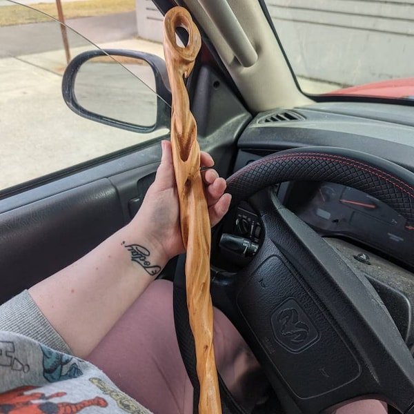 Handcrafted Wooden Walking Cane: Custom Carved Appalachian Timber - Etsy
