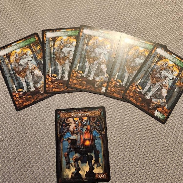 Spawn Token MTG Token Stained Glass Art Token 5 Pack for Magic and ...
