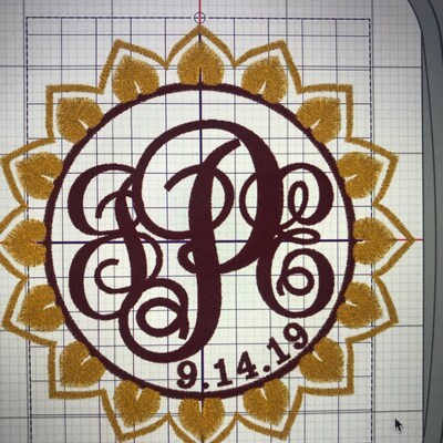 Scripty Monogram Font Embroidery File 26 Letters 2 Sizes 2.75 & 1.75 ...