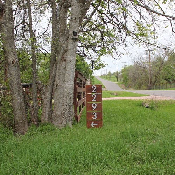 Enfield XL Yard Sign, 6h Numbers, Vertical, Sign on Stakes, Address ...