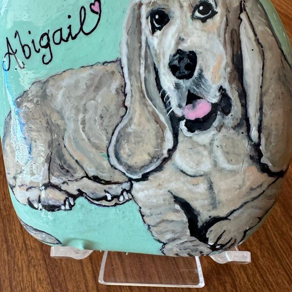 Hand Painted Bereavement Stone, Christmas Rock Gift, Personalized ...