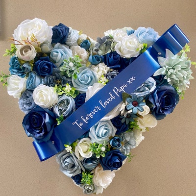 Funeral Flowers Round Ring Wreath With Personalised Ribbon 10 12 14 or ...