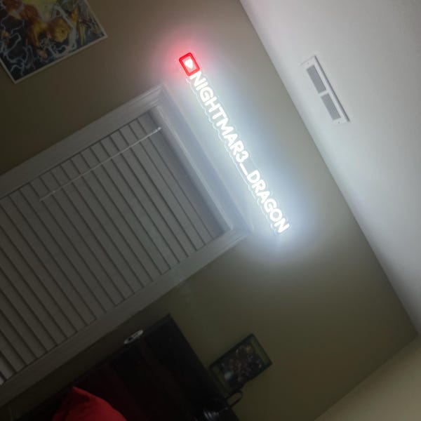 Custom Youtube Neon Sign Neon Youtuber Light Custom Youtuber Neon Sign ...