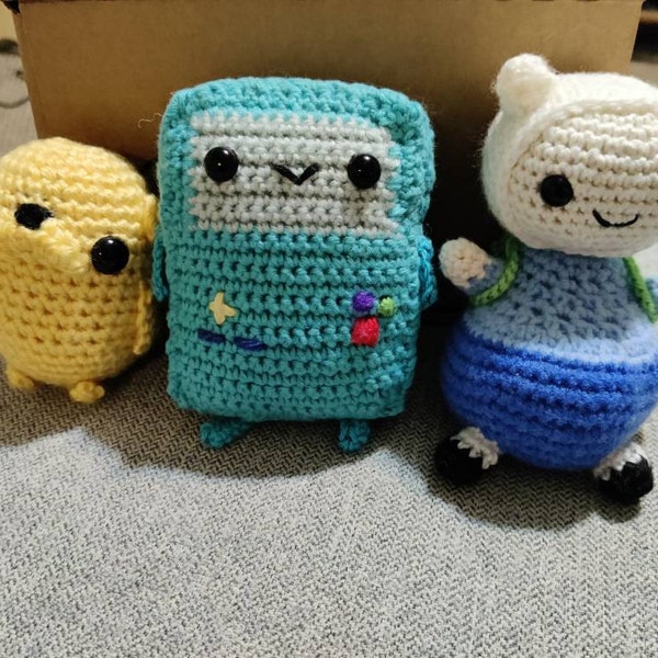 3-in-1 Adventure Time Crochet Pattern Bundle Finn Jake BMO Amigurumi ...