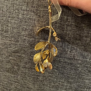 Real Mistletoe Dipped in 24k Gold Ornament - Etsy
