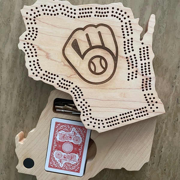Customizable Motorcycle Cribbage Board Cruiser Custom Style - Pegs ...