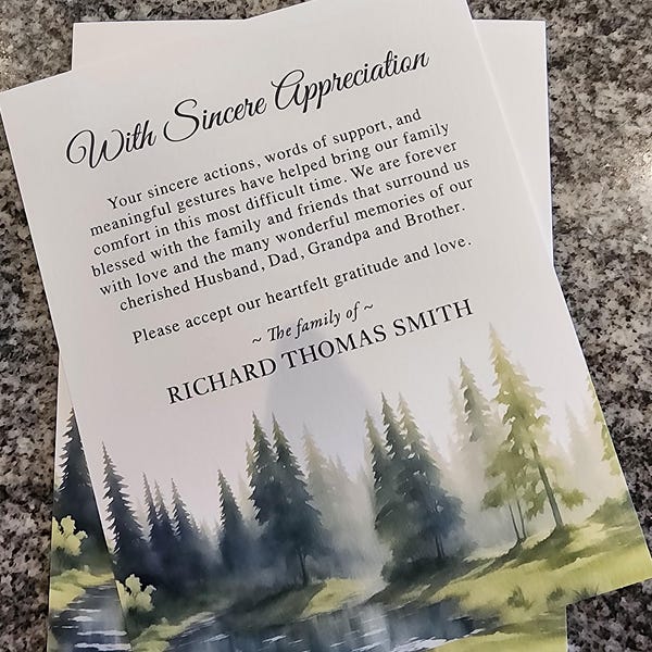 Fishing Themed Funeral Program Template - Order of Service | Memorial ...