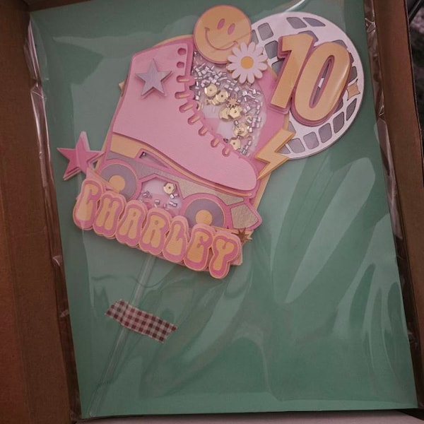 Pink Preppy Shaker Cake Topper, Smiley Face Birthday Party, Ten is a ...