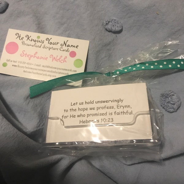 He Knows Your Name Personalized Scripture Cards - Etsy