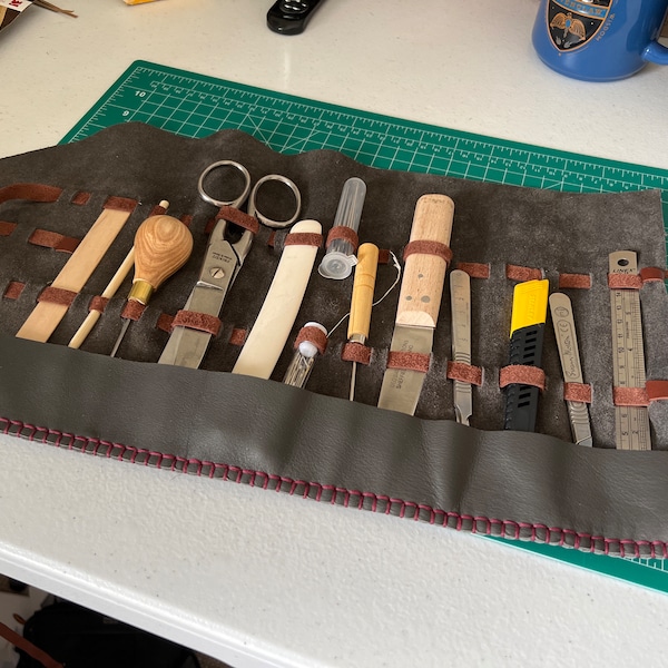 Bookbinding Kit With Blue Leather Case, Bookbinding Kit for ...