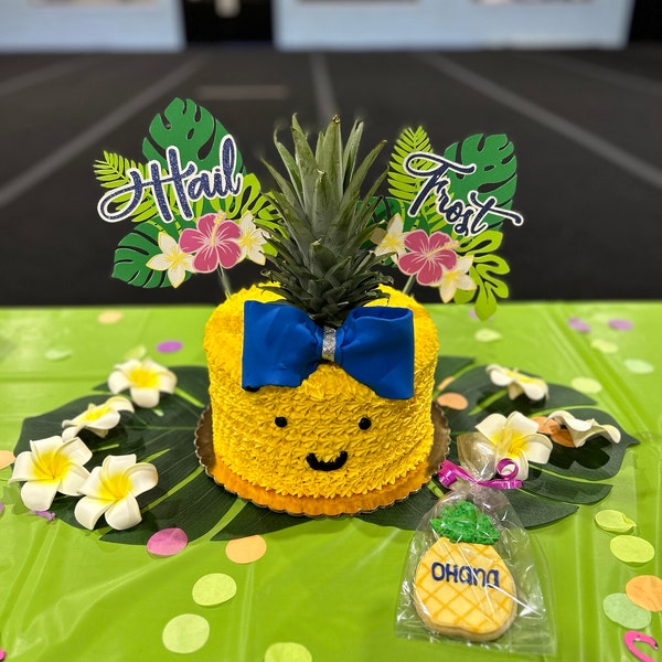 Tropical Cake Topper,tropical Party,luau,hawaiian Cake Topper,hibiscus ...