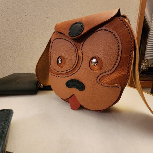 Leather Dog Walking Bag Pattern: Cute Treat Pouch and Waste Bag ...