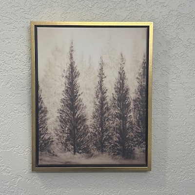 Framed Antique Pine Trees Art Print, Framed Row of Pines Print, Framed ...