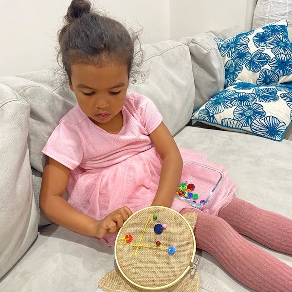 Kids Sewing Kit / Preschool Sewing/learn to Sew Kit/montessori Sewing ...