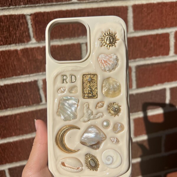 Leopard Shell Stone Mosaic Decoden Phone Case - Etsy