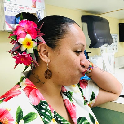 Polynesian Headdress Lei Po'o Premium Tahitian Flower Crown for Ahuroa ...