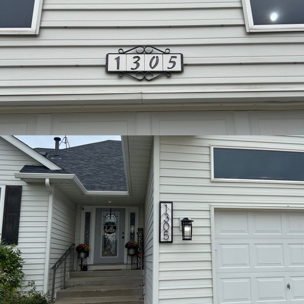 House Number Sign Painted | Farmhouse Address Sign | Distressed House ...