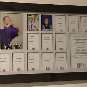 School Years Picture Frame Personalized Holds Thirteen 2.5 X 3.5 School ...