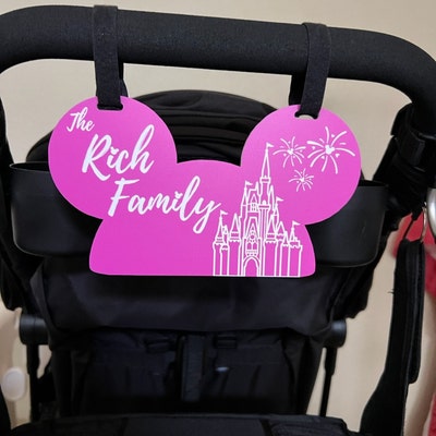 Castle Mouse Ears Stroller Tag - Etsy