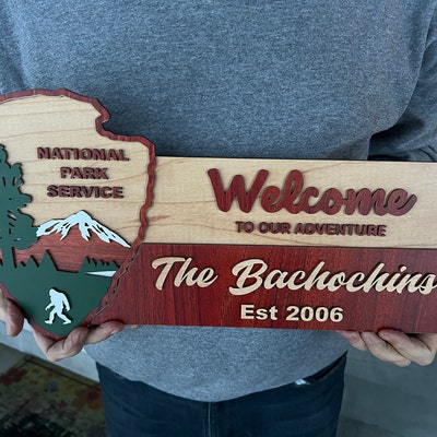 National Park 3D, Custom Family Name Sign, Gift Teach Back to School ...