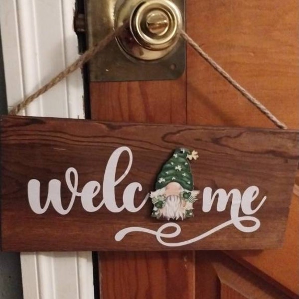 Interchangeable Welcome Gnome Sign for Front Door Home Decor New Home ...